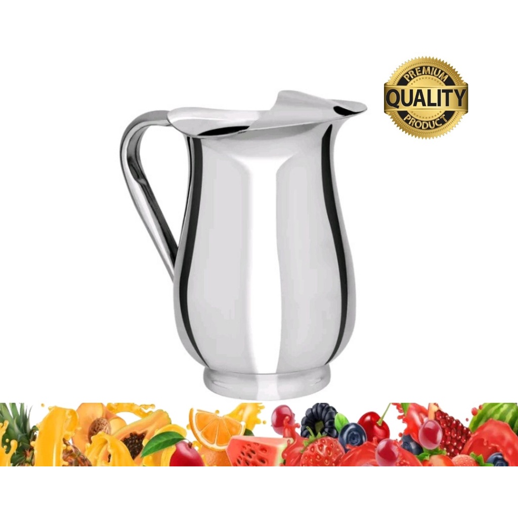 Jarra Inox P/ Suco Água Refri 1,5Lts Restaurante Buffet Top | Shopee Brasil