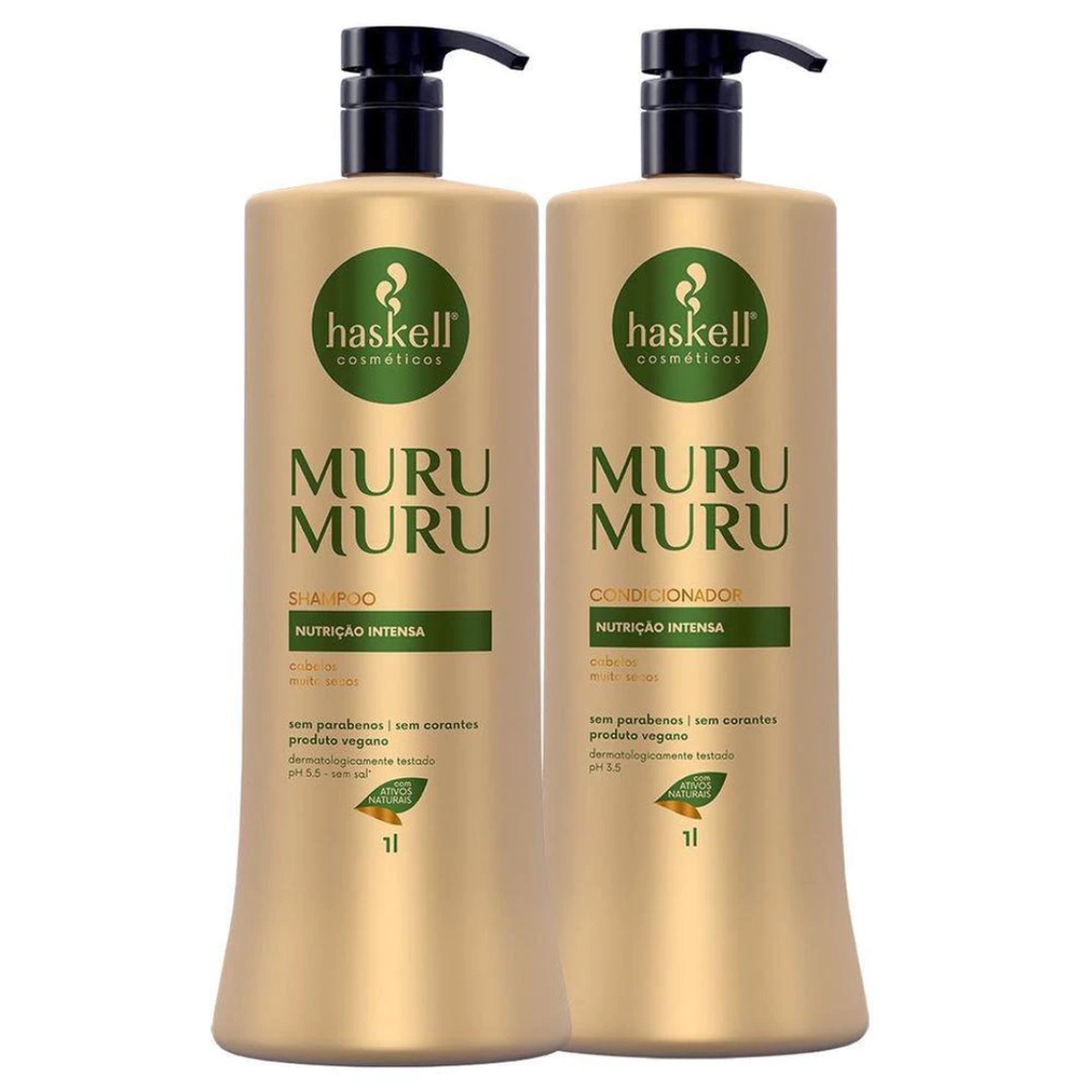 Kit Haskell Murumuru Shampoo + Condicionador 1L | Shopee Brasil