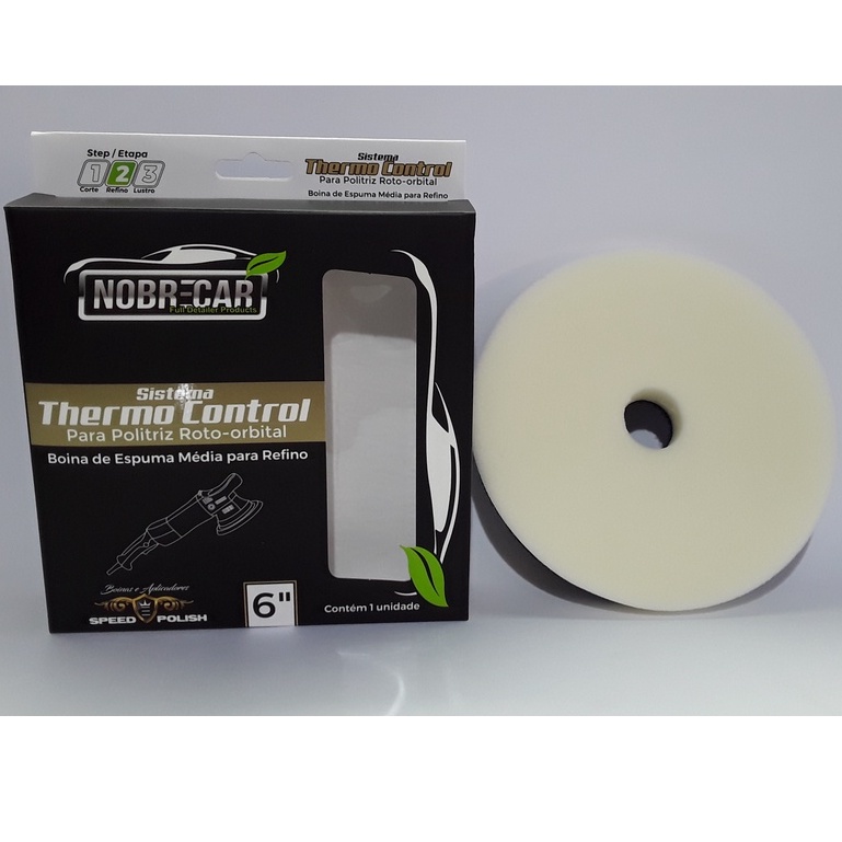 Boina espuma Nobrecar 6 Polegadas Para Politriz Rotativa Refino | Shopee Brasil