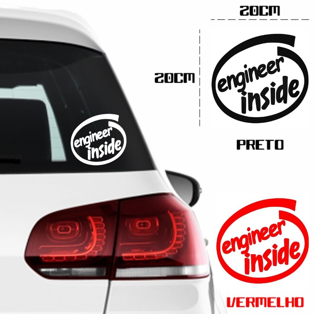 Adesivo Engineer Inside Engenheiro - Dcort | Shopee Brasil