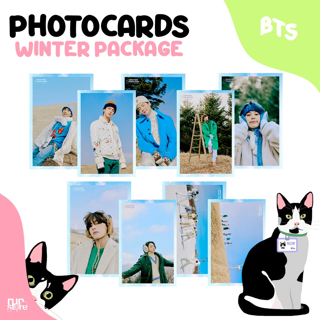 KIT PHOTOCARDS - BTS WINTER PACKAGE (RM, JIN, SUGA, JHOPE, JIMIN, V e JUNKGOOK) | Shopee Brasil