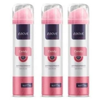 KIT PREMIUM ABOVE COM 3 Desodorante anti-transpirante above fem candy ...