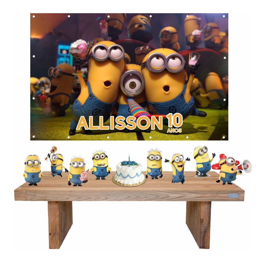 Kit Display - Minions 08un Mesa + Painel | Shopee Brasil