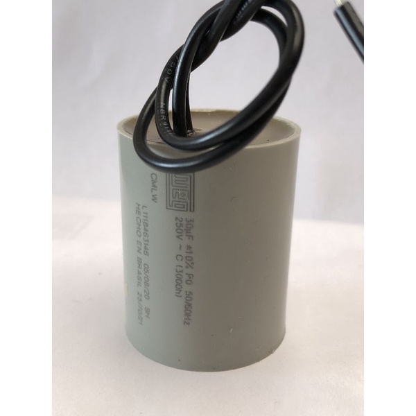 Capacitor 30uf - 250vac Para Motor De Portão Automático | Shopee Brasil