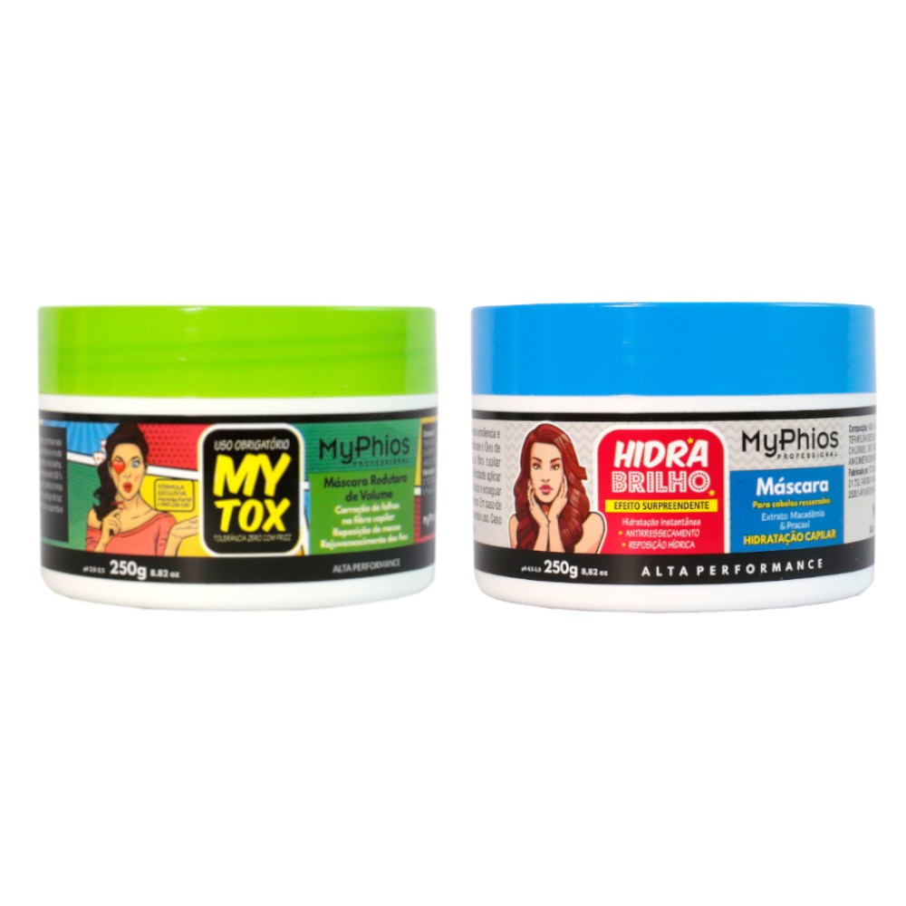 MyTox Botox Capilar 250g + Máscara Hidrabrilho 250g MyPhios | Shopee Brasil