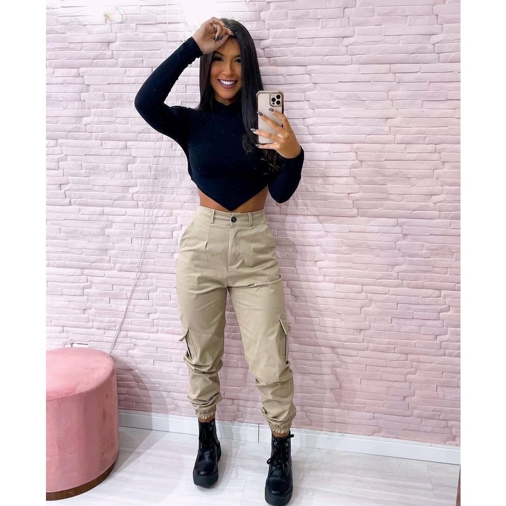 Cropped gringo lindo estilo triangulo de gola alta com manga longa ...