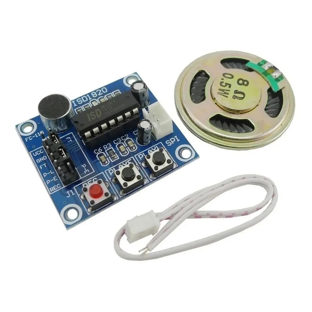 Módulo De Gravação / Reprodução De Voz Isd1820 Para Arduino | Shopee Brasil