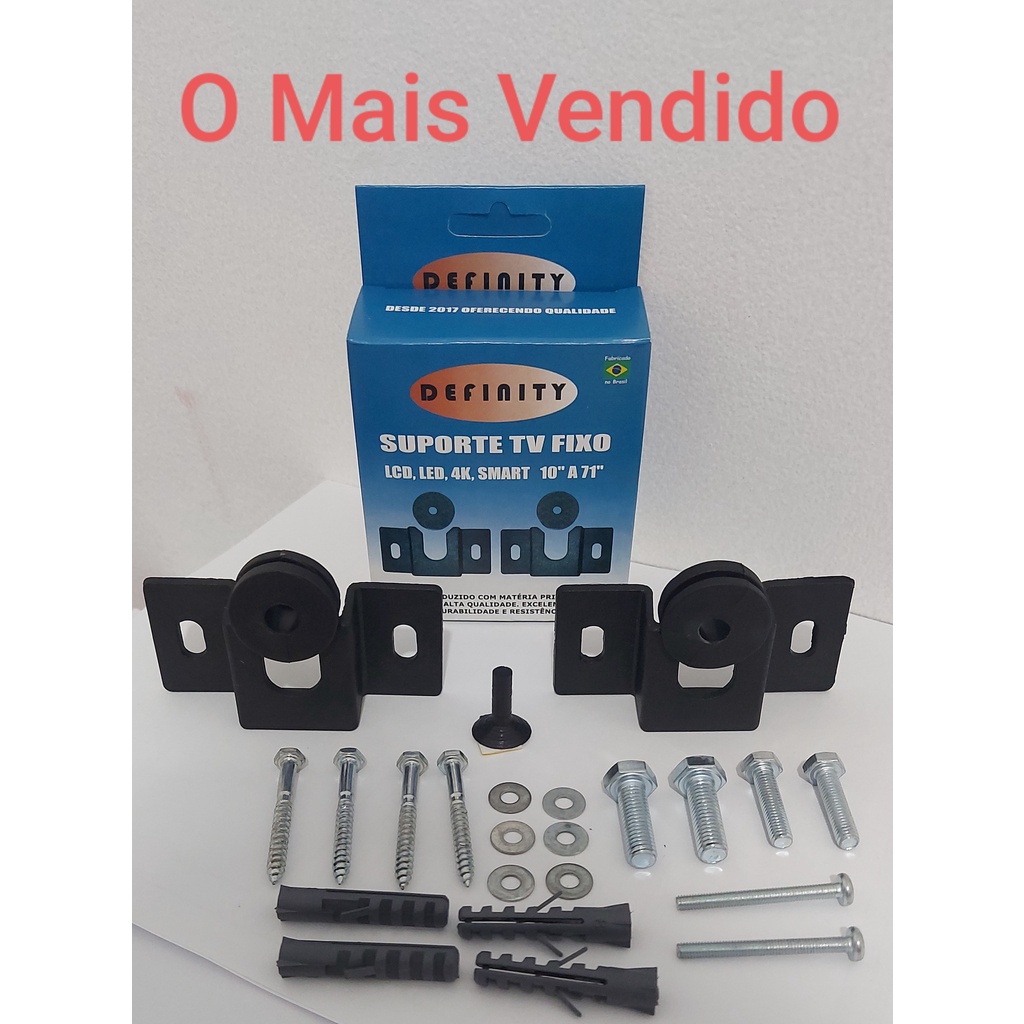 Kit 12 Suportes tv fixo R2304 Definity 10 a 70 polegadas atacado ...