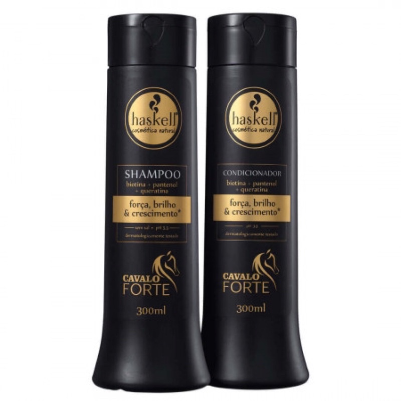 Kit shampoo+condicionador cavalo forte Haskell 300ml | Shopee Brasil