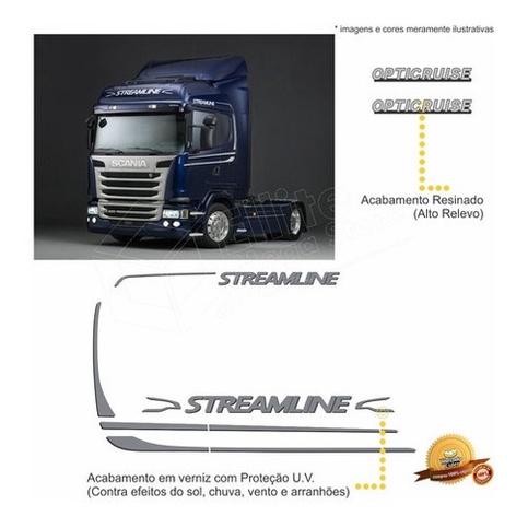 Kit Faixas/adesivos Scania Streamline | Shopee Brasil
