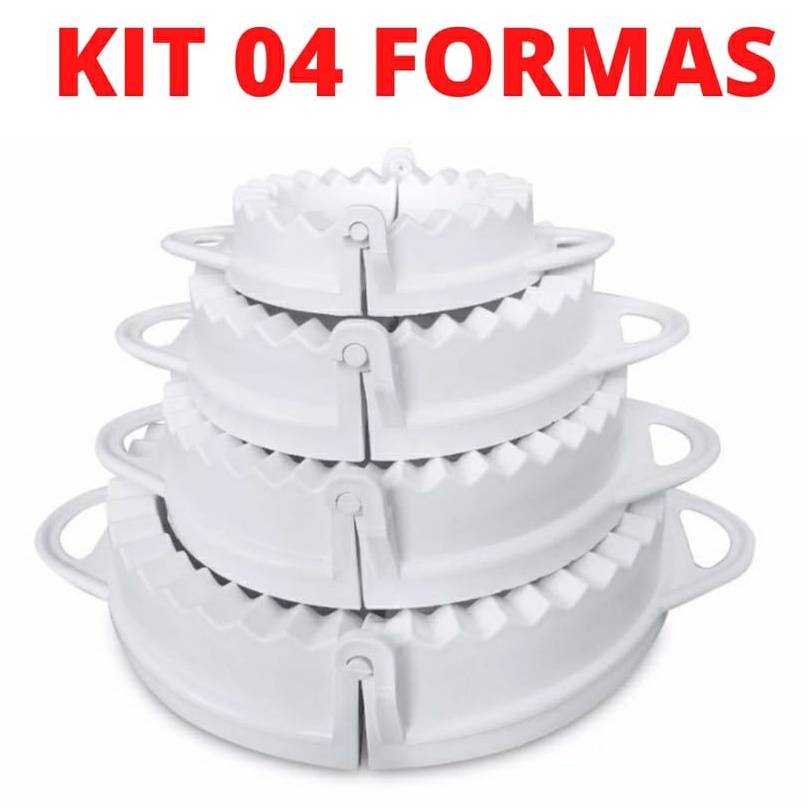 Kit 4 Formas Modelar Pasteis e Risoles Modelador de Pastel Cortador de ...
