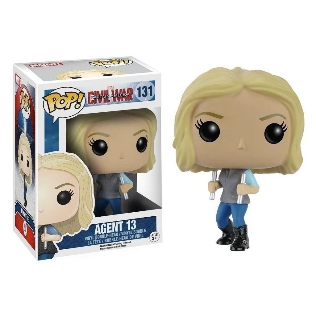 Funko Pop Marvel Civil War - Captain America Agent 13 #131 | Shopee Brasil