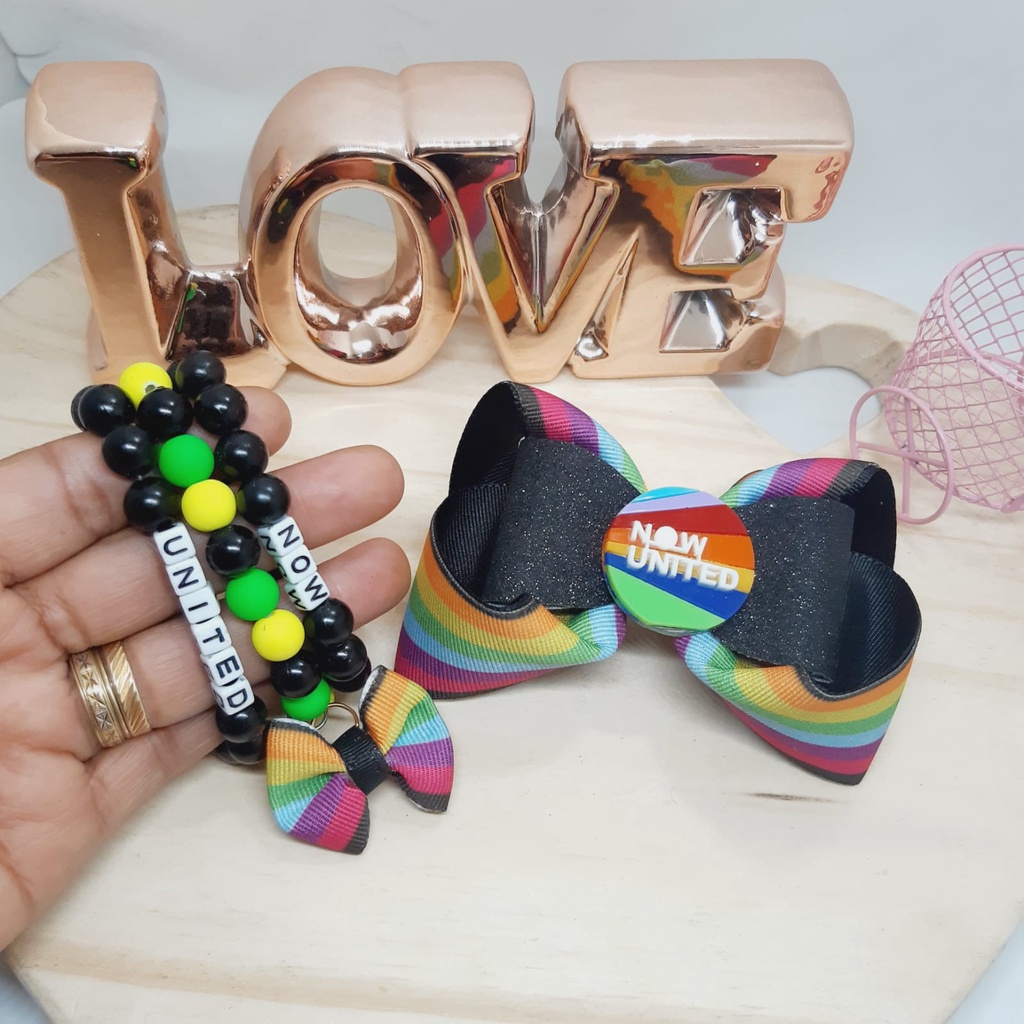 KIT NOW UNITED,LAÇO E PULSEIRAS, crianças meninas. | Shopee Brasil