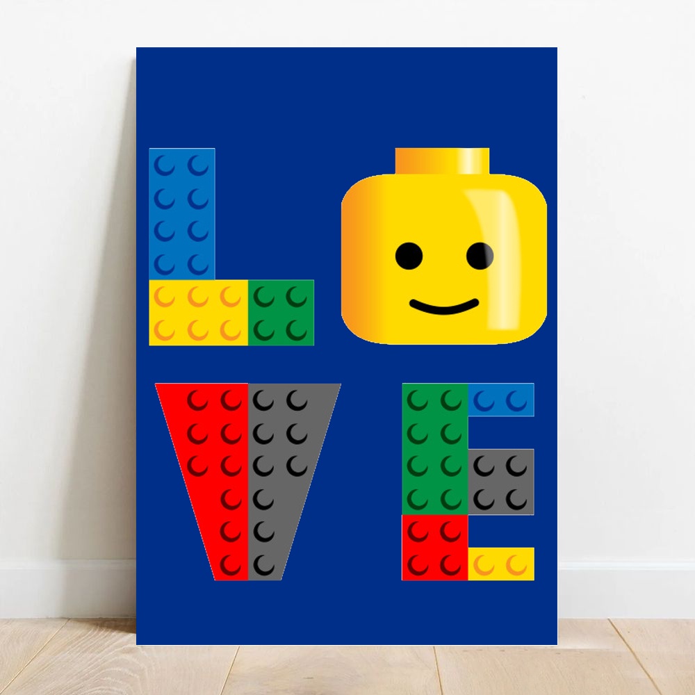 Placa Decorativa MDF Love Lego | Shopee Brasil