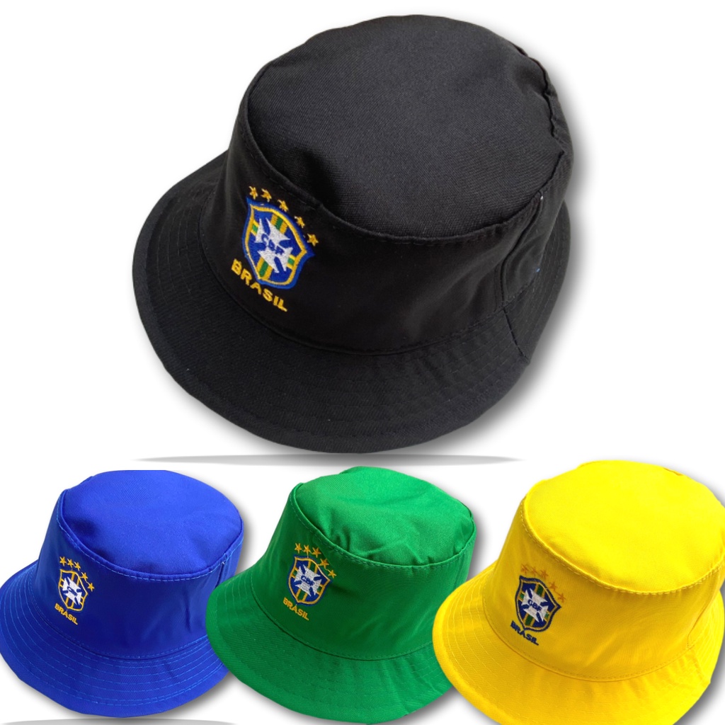 Chapeu Bucket Seleção Pescador Bordado Copa Do Mundo Brasil Ch22 ...