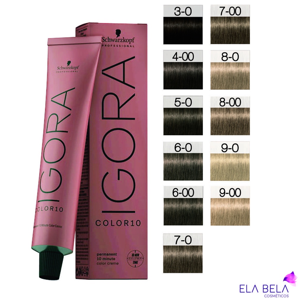 Coloração Igora Color 10 Schwarzkopf - Cores base (a escolher) | Shopee ...