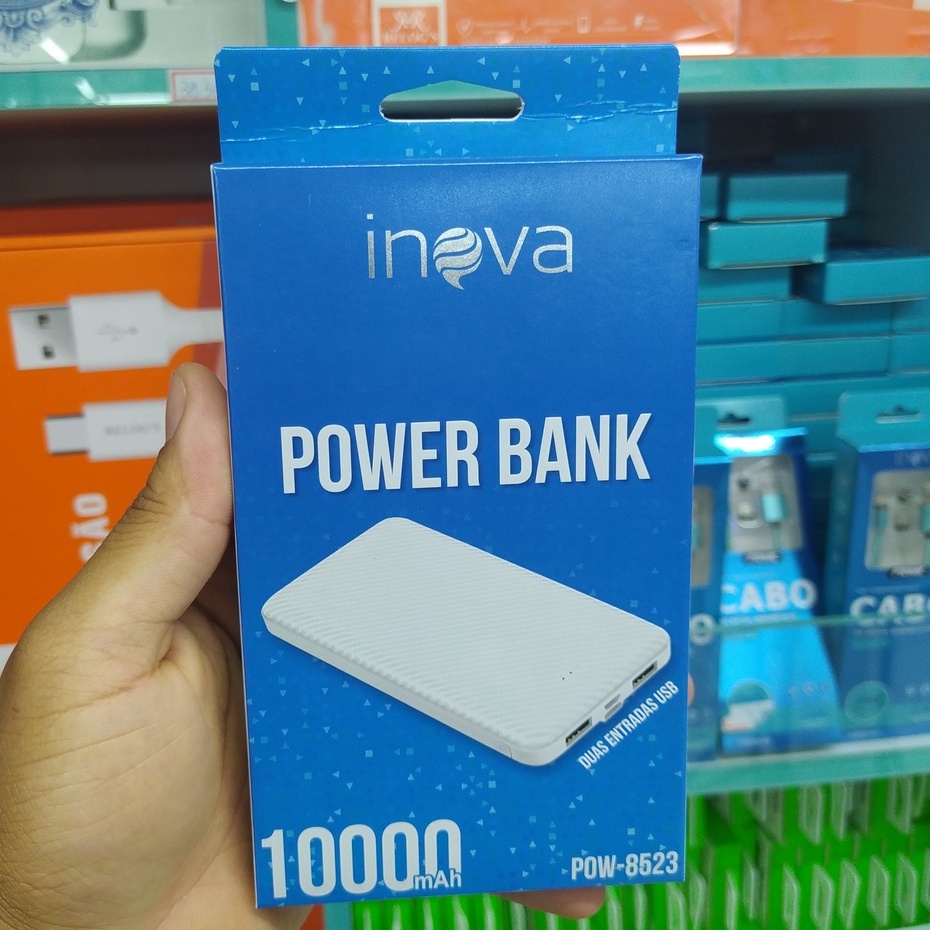 Carregador Portátil Power Bank Inova 10000 Mah Universal Anatel 2 ...