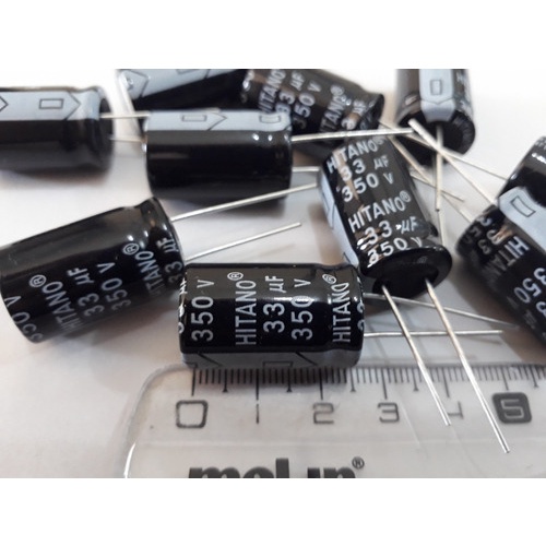 Capacitor Eletrolitico 33uf 350v Marca Hitano | Shopee Brasil