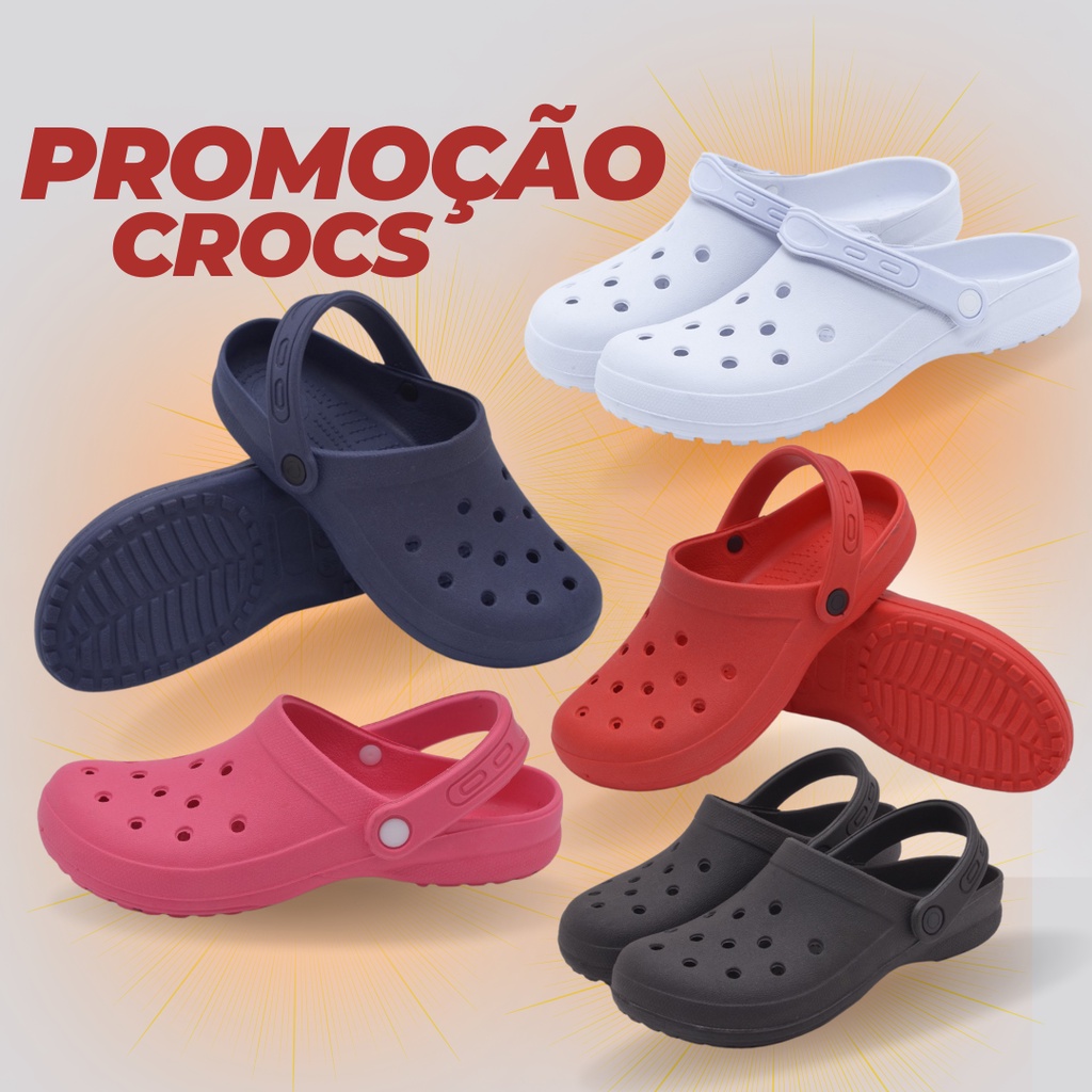 Sandalia Babuche Crocs Adulto Feminino e Masculino Várias Cores ...