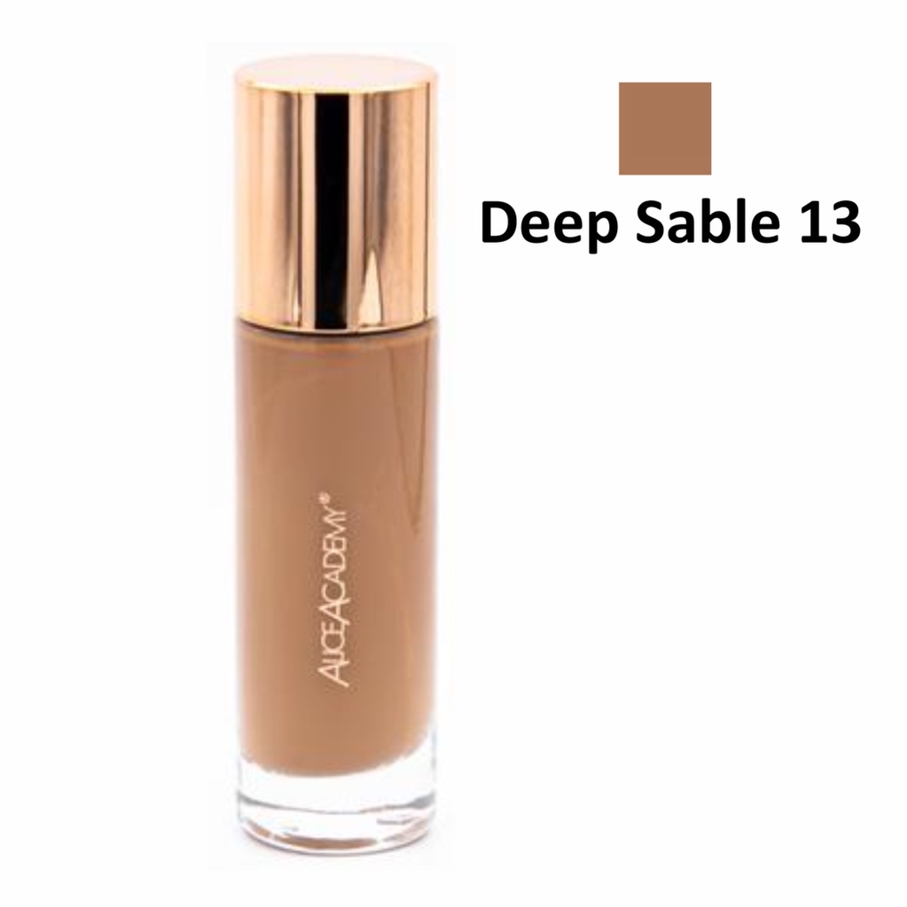 Base Líquida Matte Alta Cobertura Alice Academy - 13 Deep Sable 33ml | Shopee Brasil