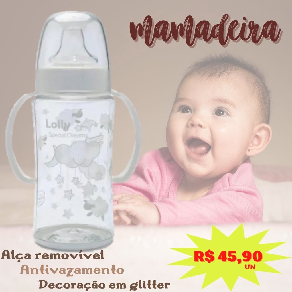 Mamadeira 350ml Clean/Big Special/Ortodôntica/Lolly | Shopee Brasil