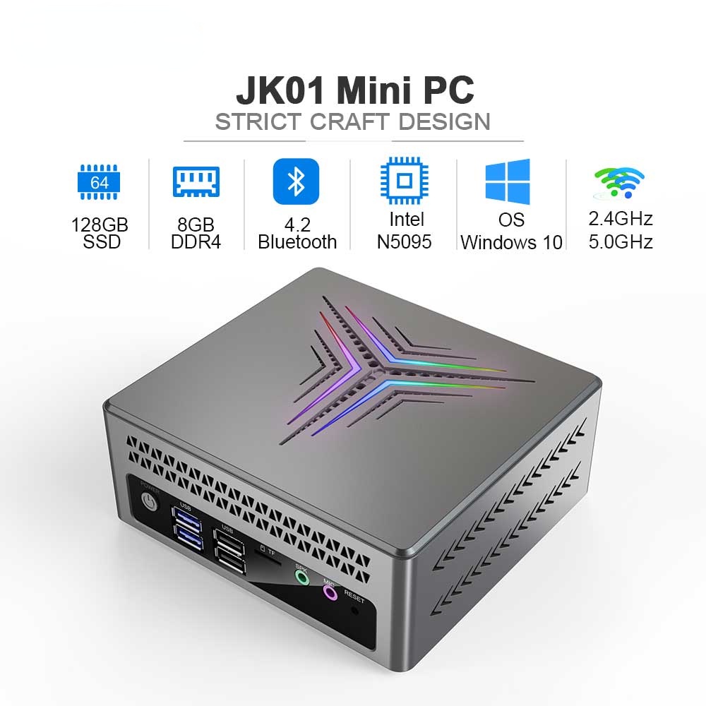 JK01 5095 Mini Pc Win 11 Intel 11o Celeron Computador Para Jogos Hdmi ...