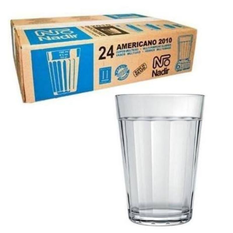 Jogo de copos americano 190ml c/24 und Nadir Figueiredo | Shopee Brasil