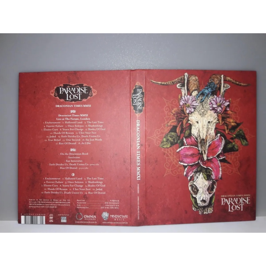 Cd/dvd Paradise Lost-draconian Times Mmxi - A5 Digipack | Shopee Brasil