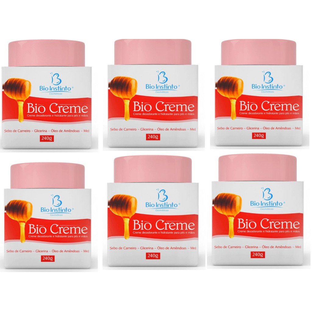 kit 06 Bio Creme Bio Instinto Creme Hidratante Rachadura Pés/mãos ...
