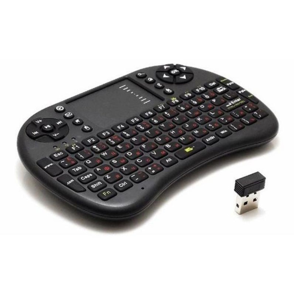 Mini Teclado Wireless Keyboard Com Touchpad Com Led USB Para Box TV ...