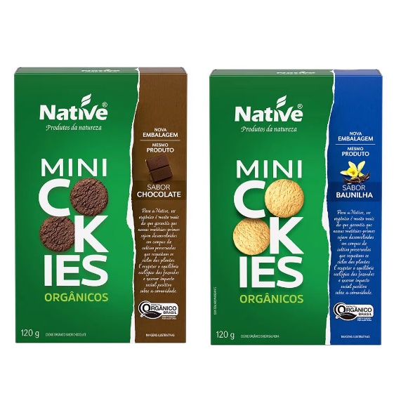 Mini Cookies Orgânicos 120g Native | Shopee Brasil