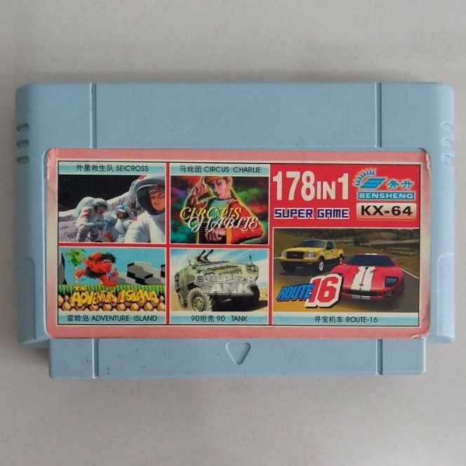 Fita Cartucho Polystation Nes Nintendinho 8 Bits 60 pinos. 178 in 1. | Shopee Brasil