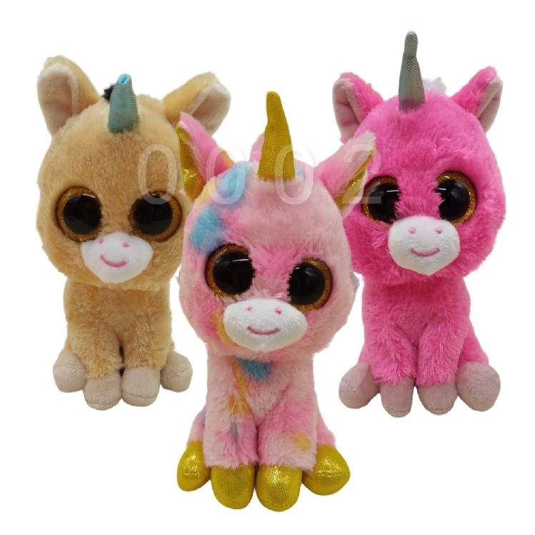 Pelúcia Unicórnio Tynny Zoiudo Olhos Brilhantes 16 Cm TYKK | Shopee Brasil