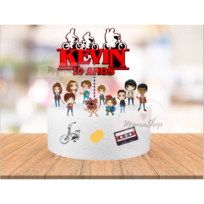Topper de Bolo Personalizado Stranger Things | Shopee Brasil