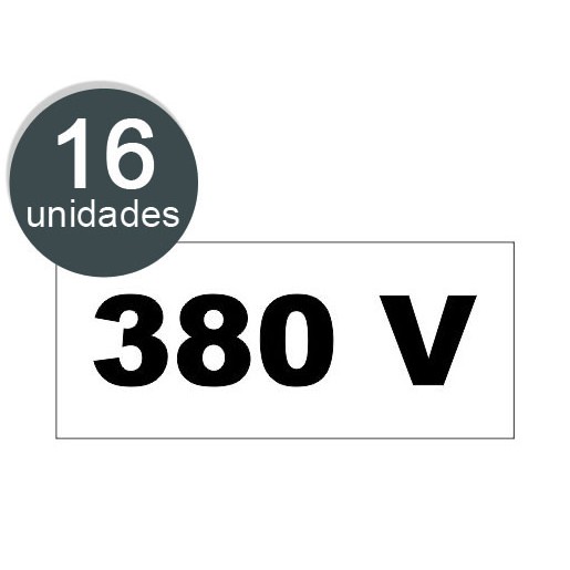 Placa Adesiva 380 volts 380v Etiqueta Tomada Para Identificação ...