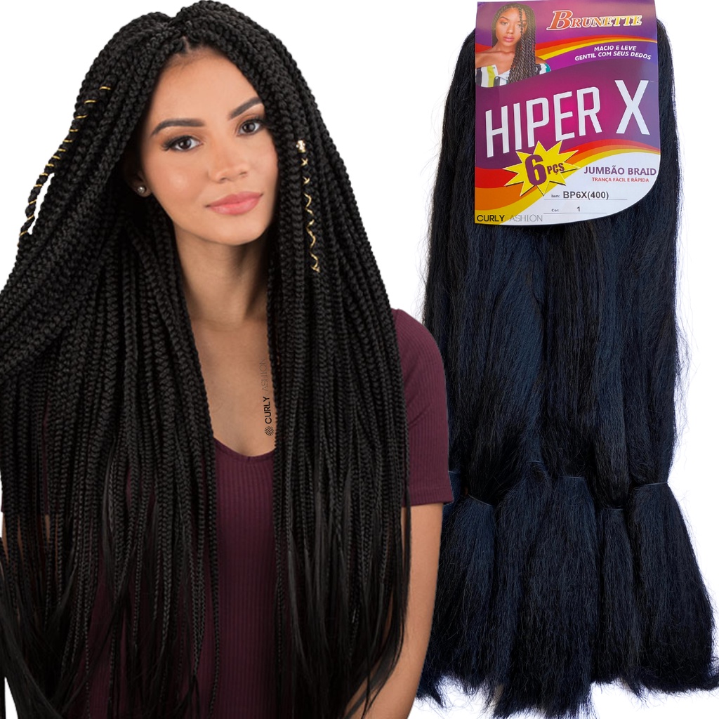 Cabelo Super Jumbo Hiper X Box Braids Direto De Fábrica Top De Linha ...