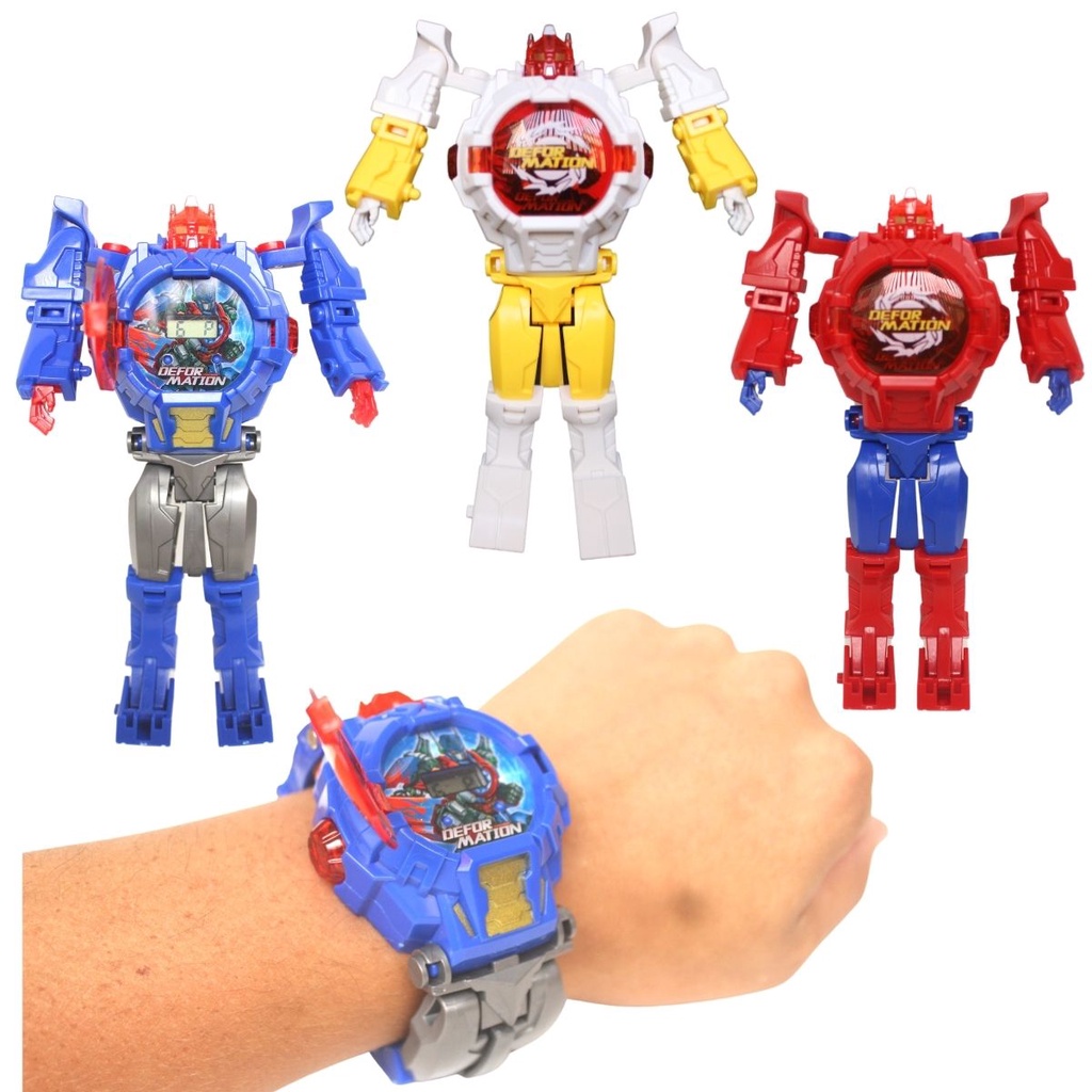 Robot Watch Relógio Vira Robô 2 Em 1 Transformes - Radical | Shopee Brasil
