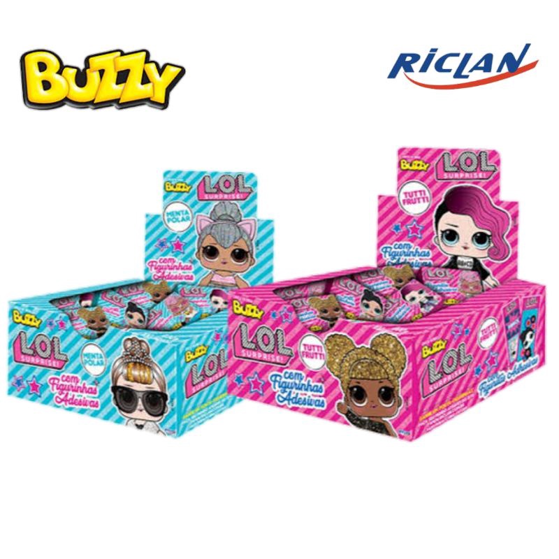 Chiclete Buzzy LOL Surprise Sabores C/100 Unidades - Riclan | Shopee Brasil