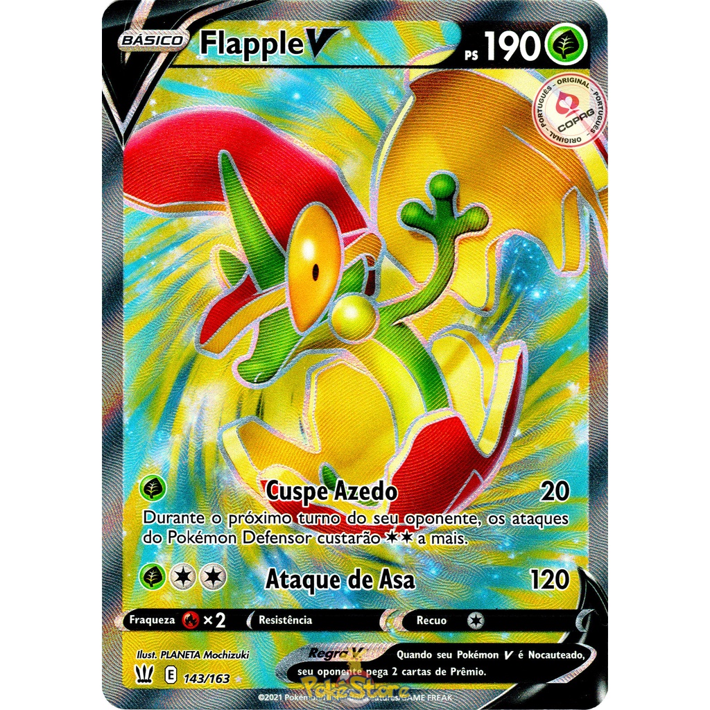 Carta Pokemon Flapple V Português Card Original Copag - Estilos de ...