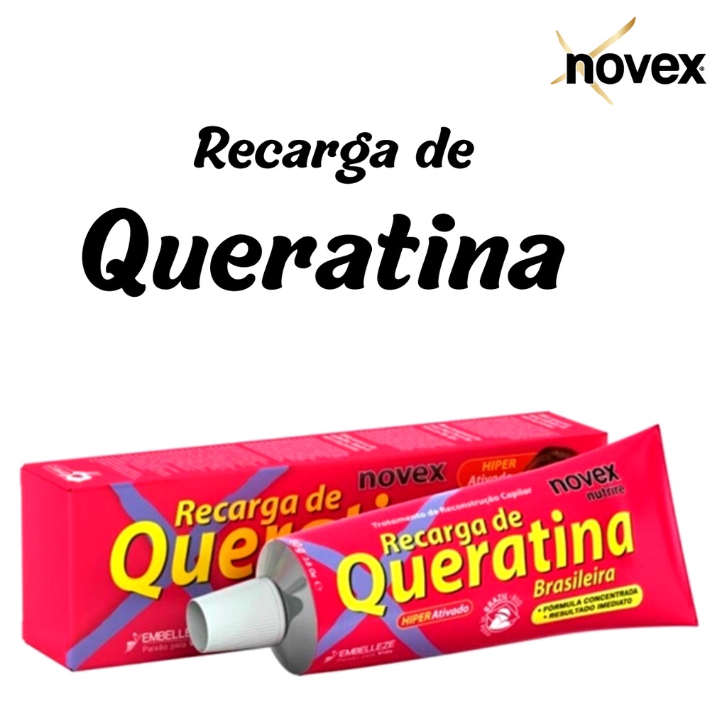 Recarga Queratina Reconstrutor Tratamento Capilar Novex 80g | Shopee Brasil