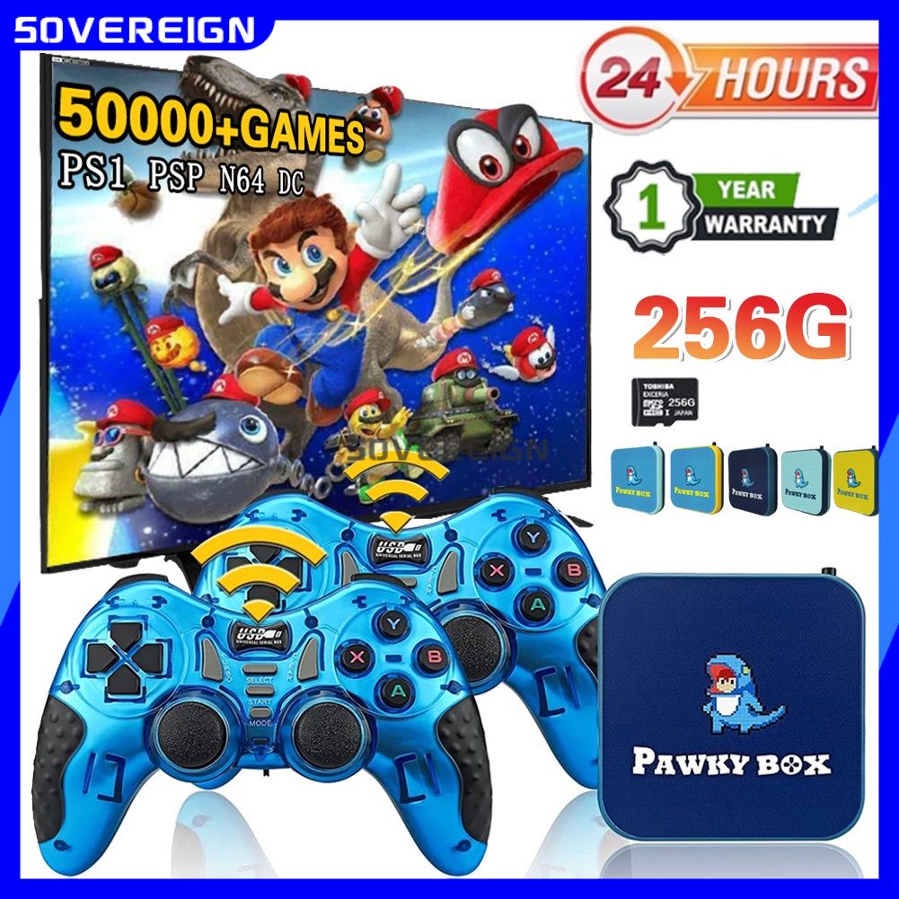 Super Game Console Pawky Box Mais de 50000 Jogos Com Controladores Sem ...