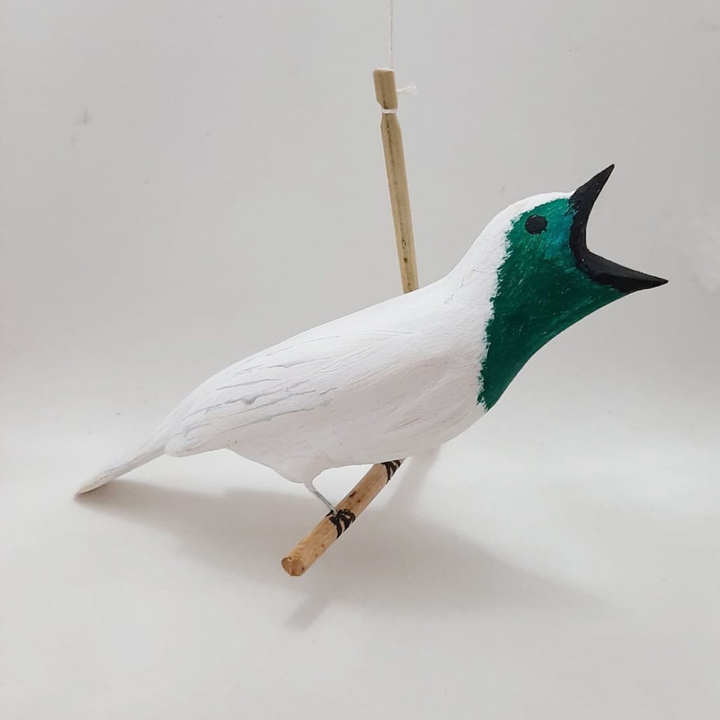 Pássaro de Madeira Araponga | Shopee Brasil