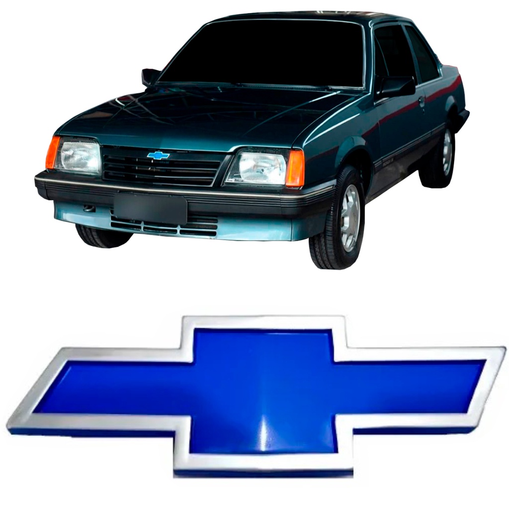 Emblema Gravata Logo Da Grade Gm Monza 1982 Até 1990 Azul | Shopee Brasil