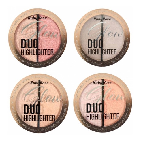 Iluminador Glow Duo Highlighter Ruby Rose | Shopee Brasil