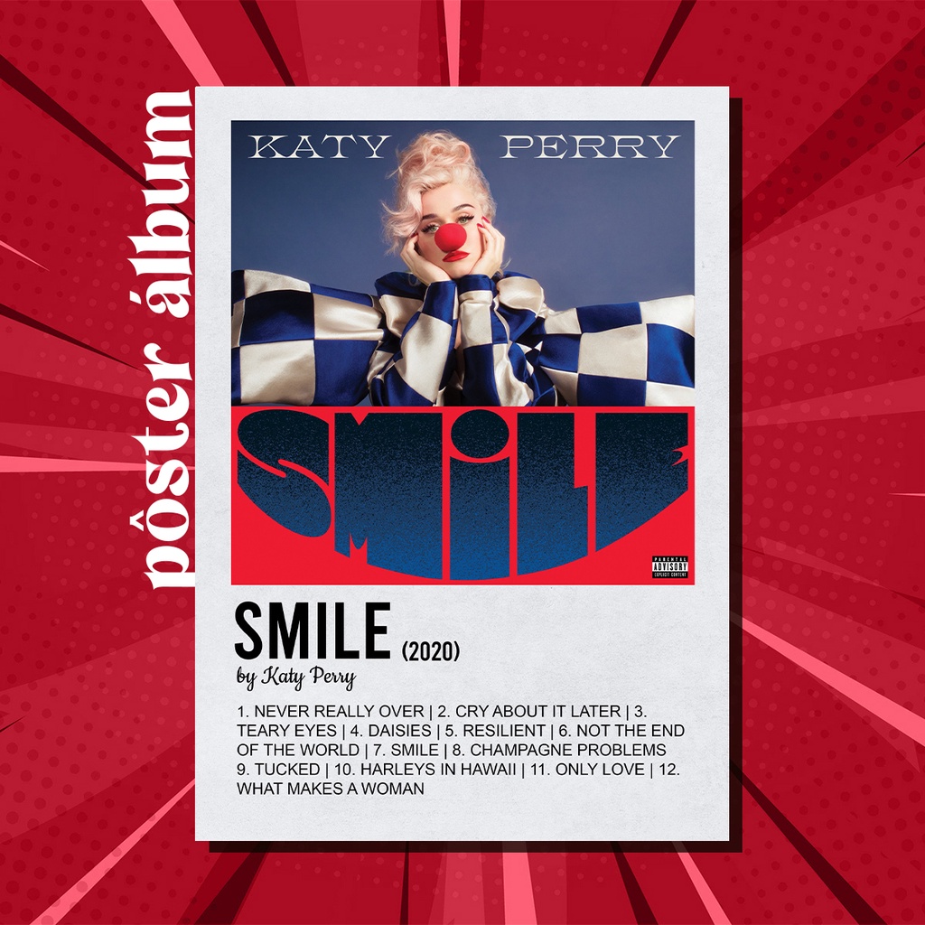 Álbum Pôster Smile - Katy Perry | Shopee Brasil