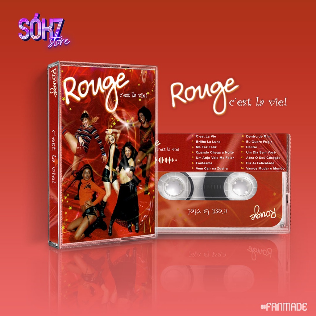 Fita K7: Rouge - C'est La Vie (FanMade) | Shopee Brasil