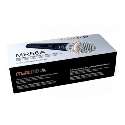 Microfone Profissional Para Vocal Mister Mix Mr 58a Com Cabo | Shopee ...