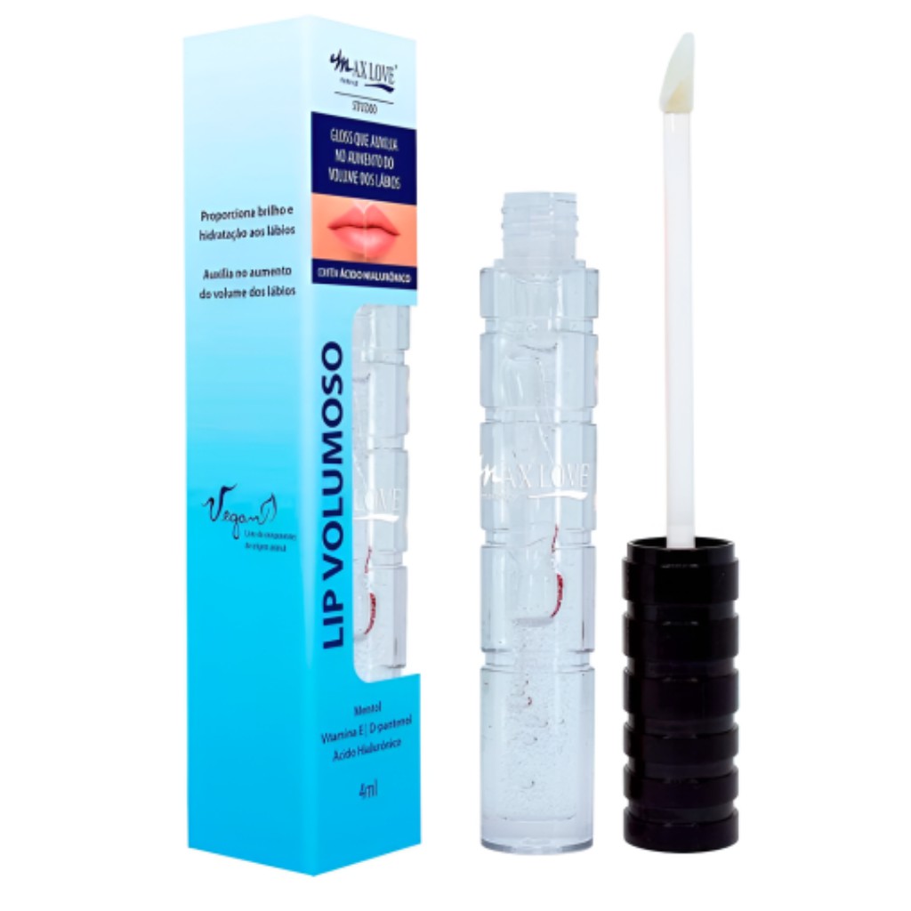 Gloss Lip Volumoso Transparente - Max Love | Shopee Brasil
