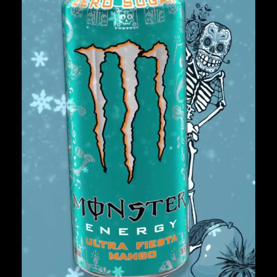 Kit Energético Monster Energy 473ml Mango Loco + Ultra Fiesta Manga ...