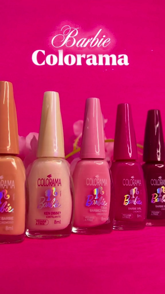 Kit 5 Esmaltes Colorama Lançamento Esmalte Barbie 5 Cores | Shopee Brasil